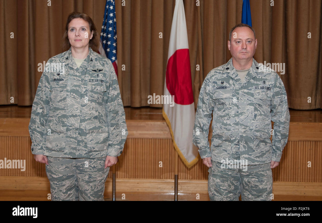 U.S. Air Force Col. Leigh Swanson, 35th Medical Group commander, administered a change of ...