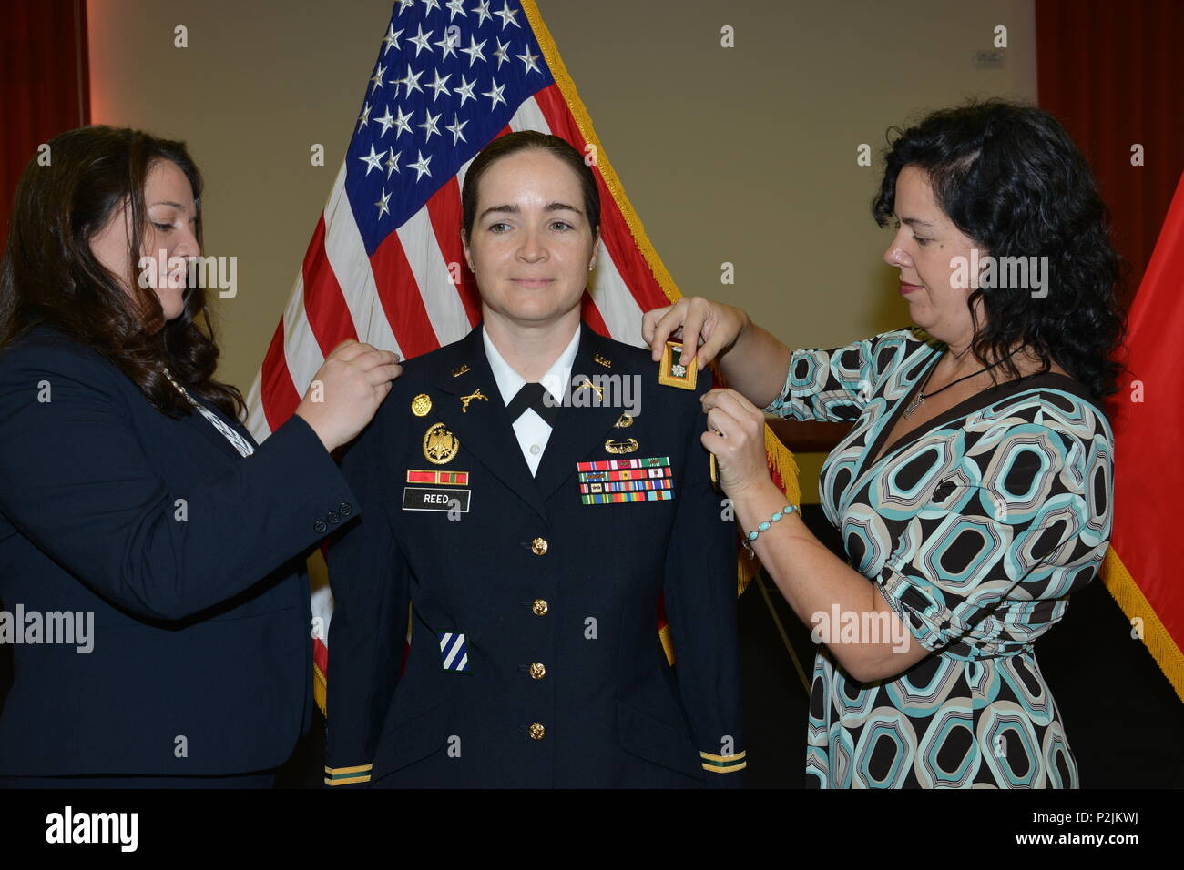 Lt. Col. Jennifer D. Reed, U.S. Army Africa, was promoted to the rank ...