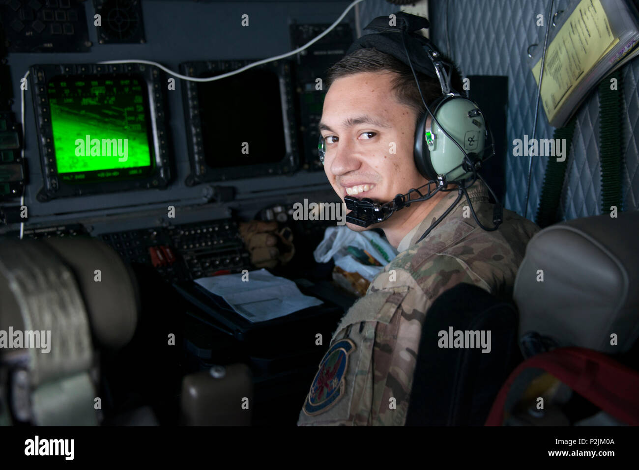 A U.S. Air Force 1st Special Operations Squadron electronic warfare ...