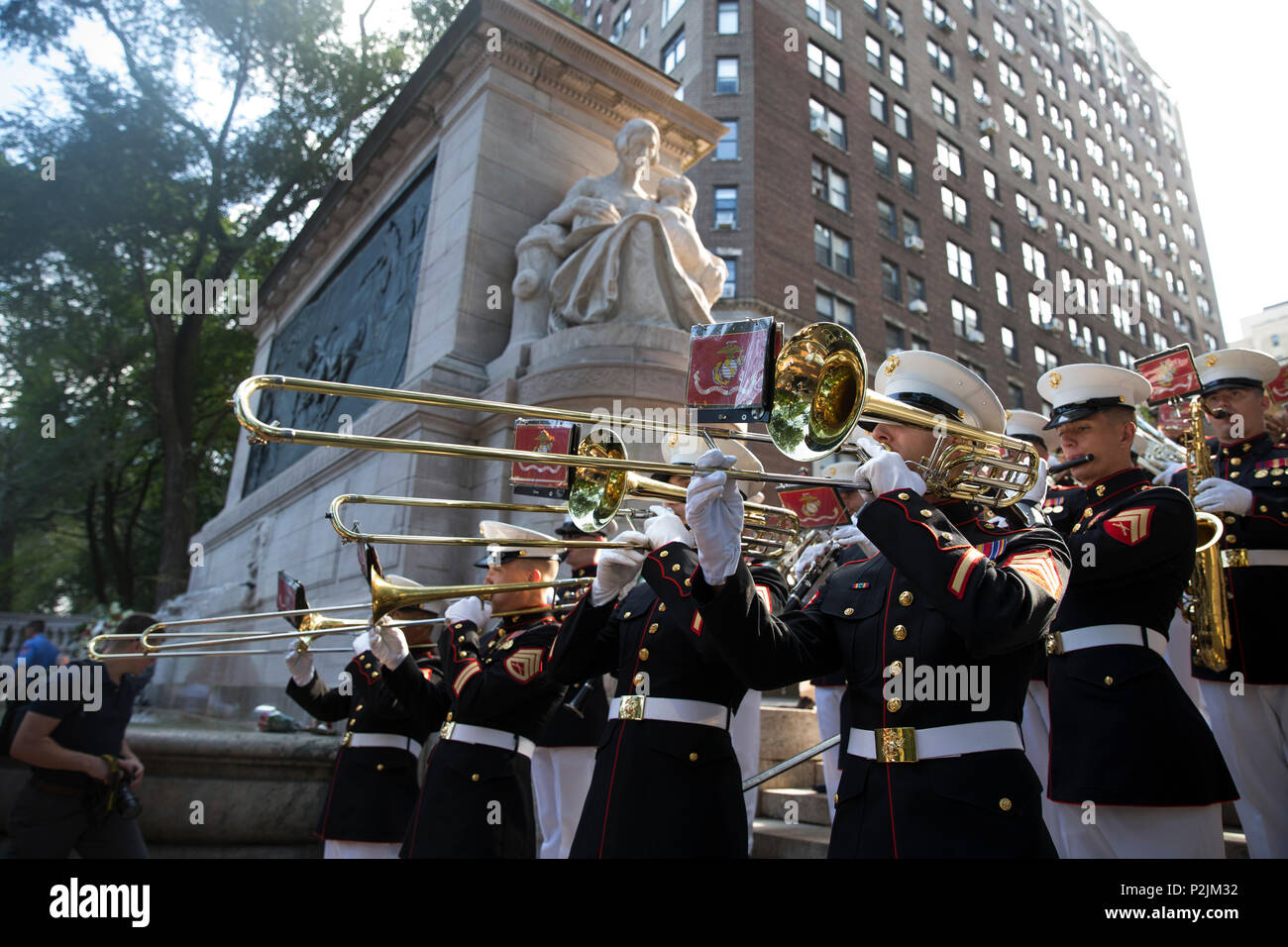 U.S. Marines assigned to U.S. Marine Corps Band, Quantico, Va., perform ...