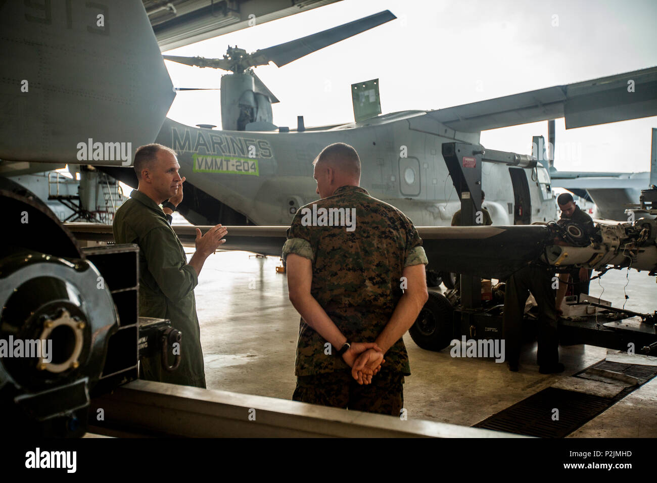 U.S. Marine Corps Brig. Gen. Matthew G. Glavy, right, the Commanding ...
