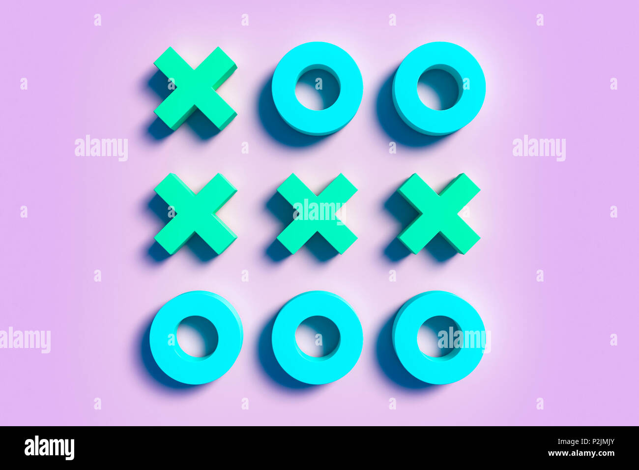 Pastel colors tic tac toe creative background. Trending colors ...