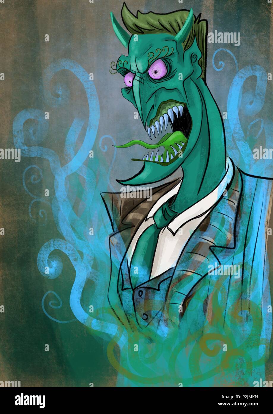 corporate devil, the boss from hell illustration Stock Photo - Alamy