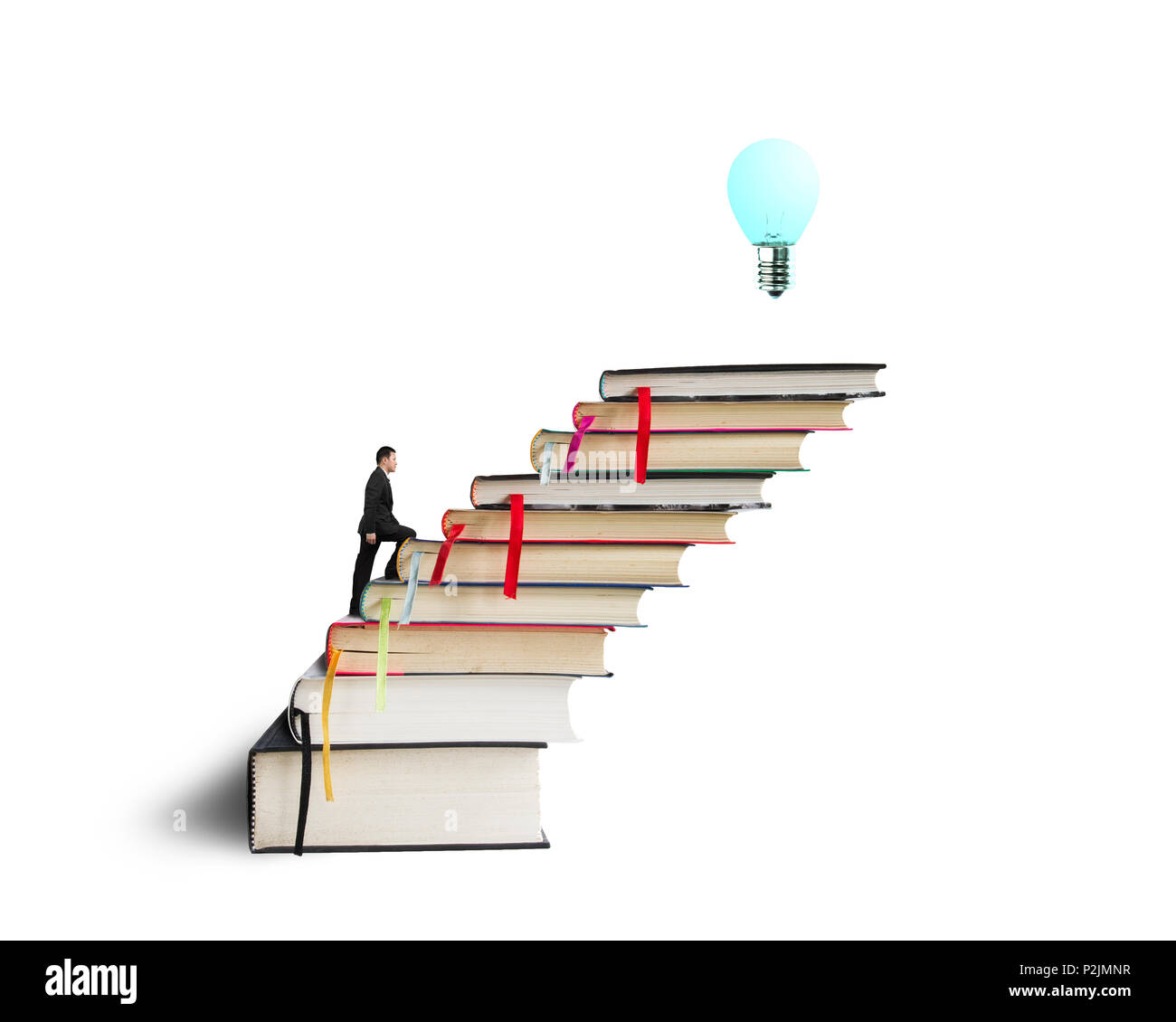 Student climbing ladder hi-res stock photography and images - Alamy