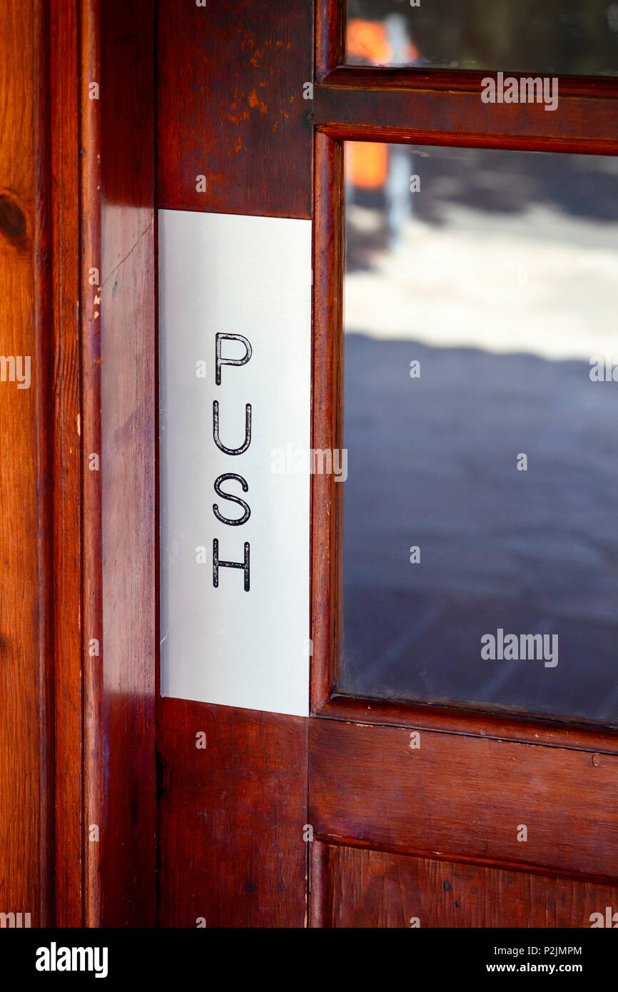 Push door closed hi-res stock photography and images - Alamy