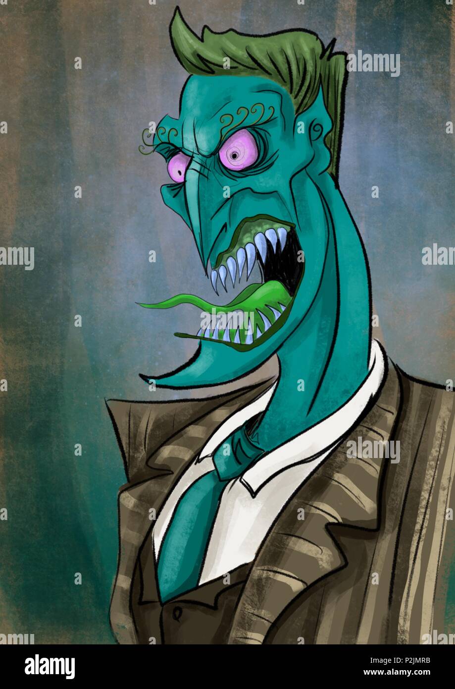 corporate devil, the boss from hell illustration Stock Photo - Alamy