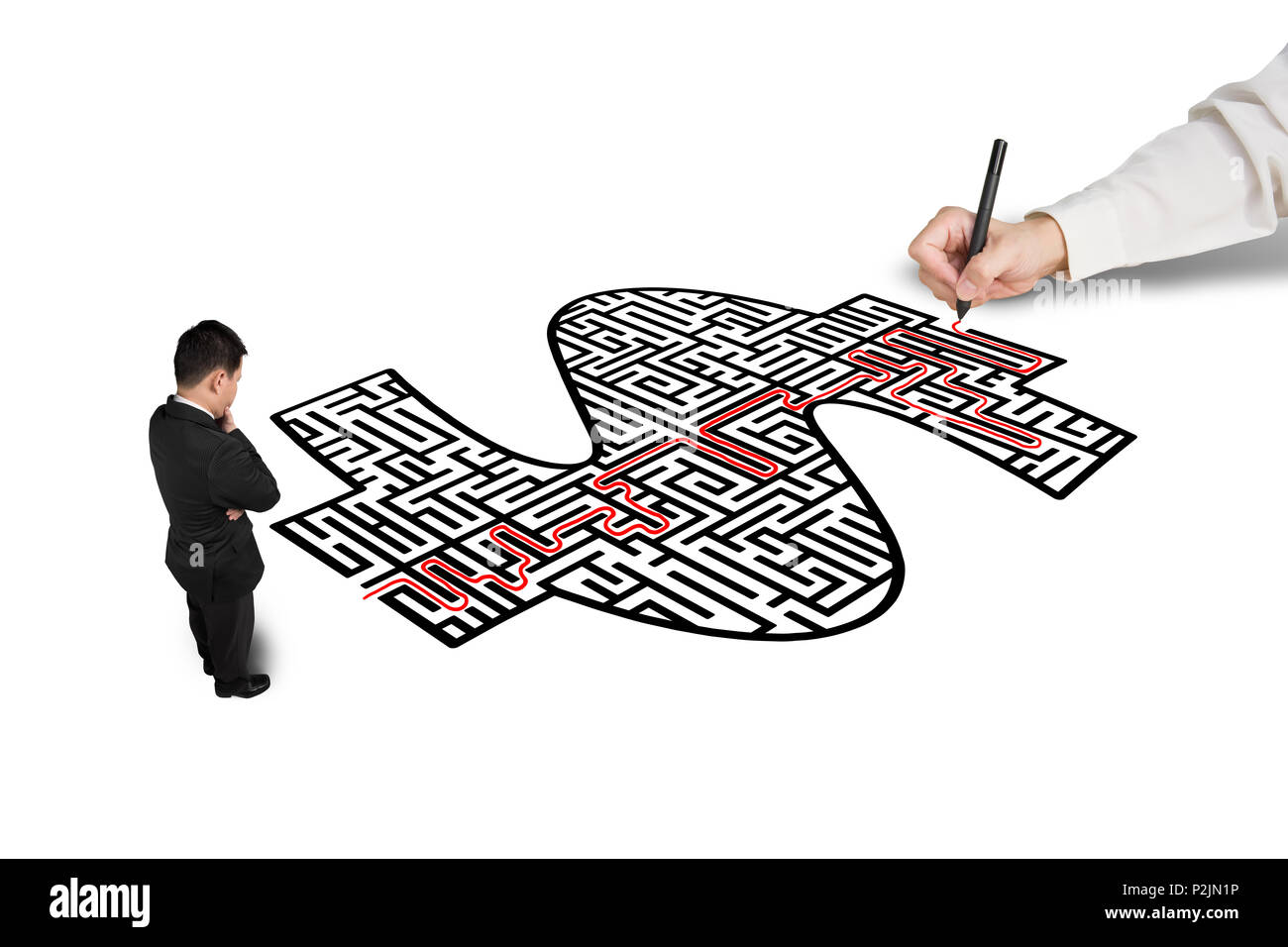 Drawing man choice success Cut Out Stock Images & Pictures - Alamy