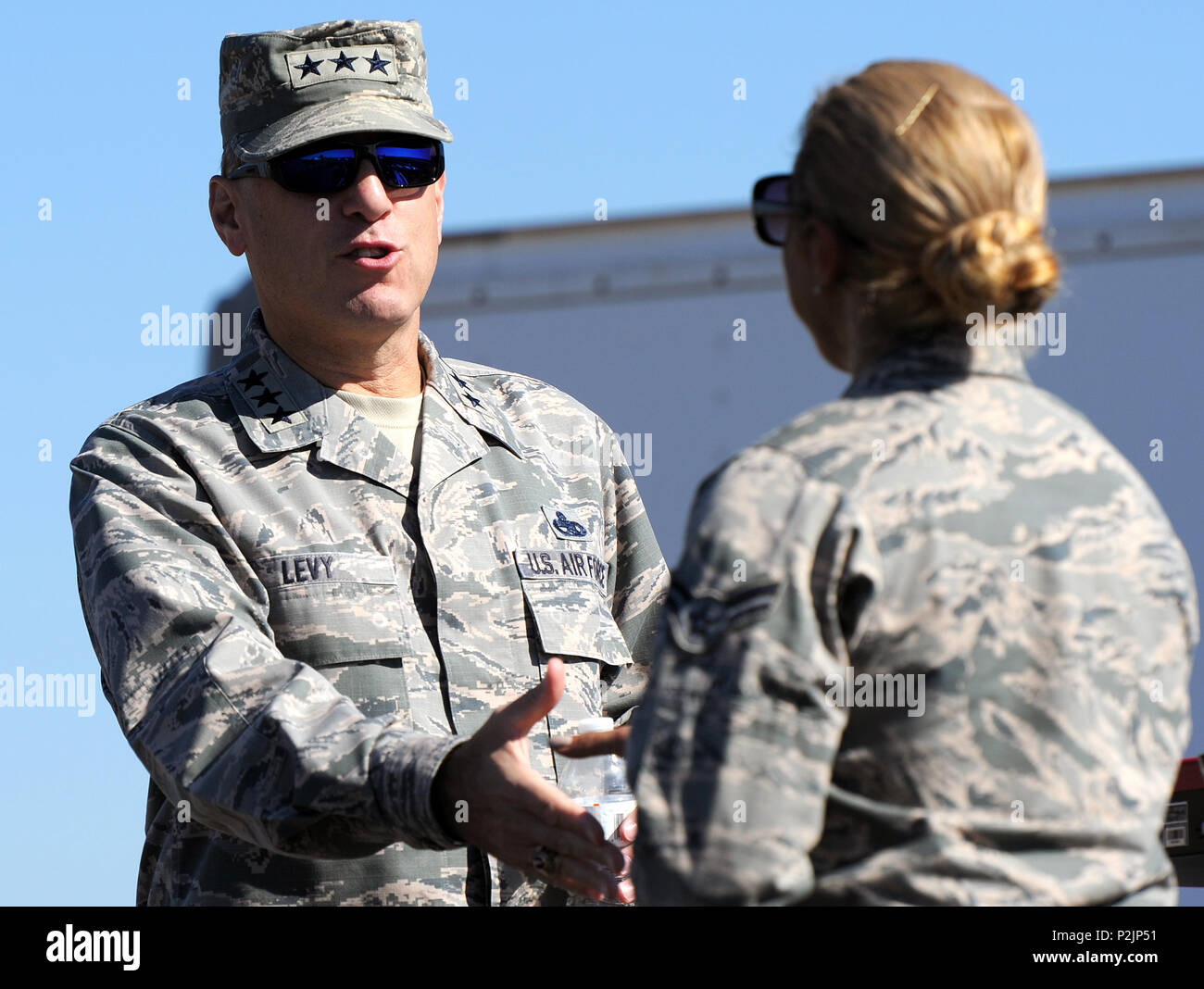 U.S. Air Force Lt. Gen. Lee K. Levy II, commader of the Air Force ...