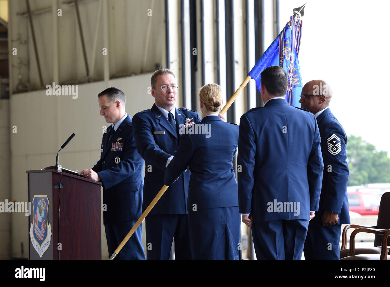 U.S. Air Force Brig. Gen. Thomas J. Kennett (left), Assistant Adjutant ...