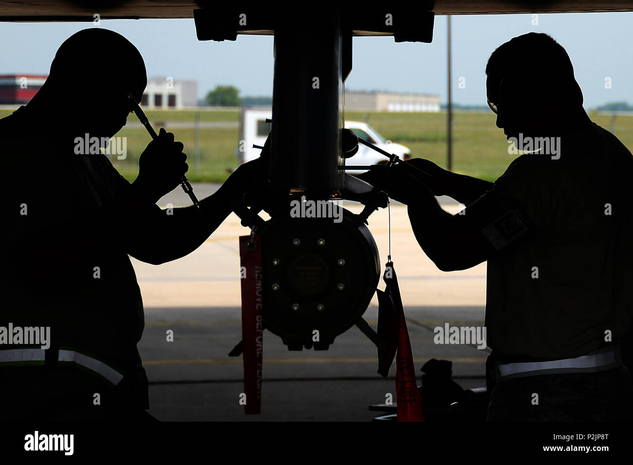 U.S. Air Force weapons loaders with the 177th Maintenance Group, participate in a training ...