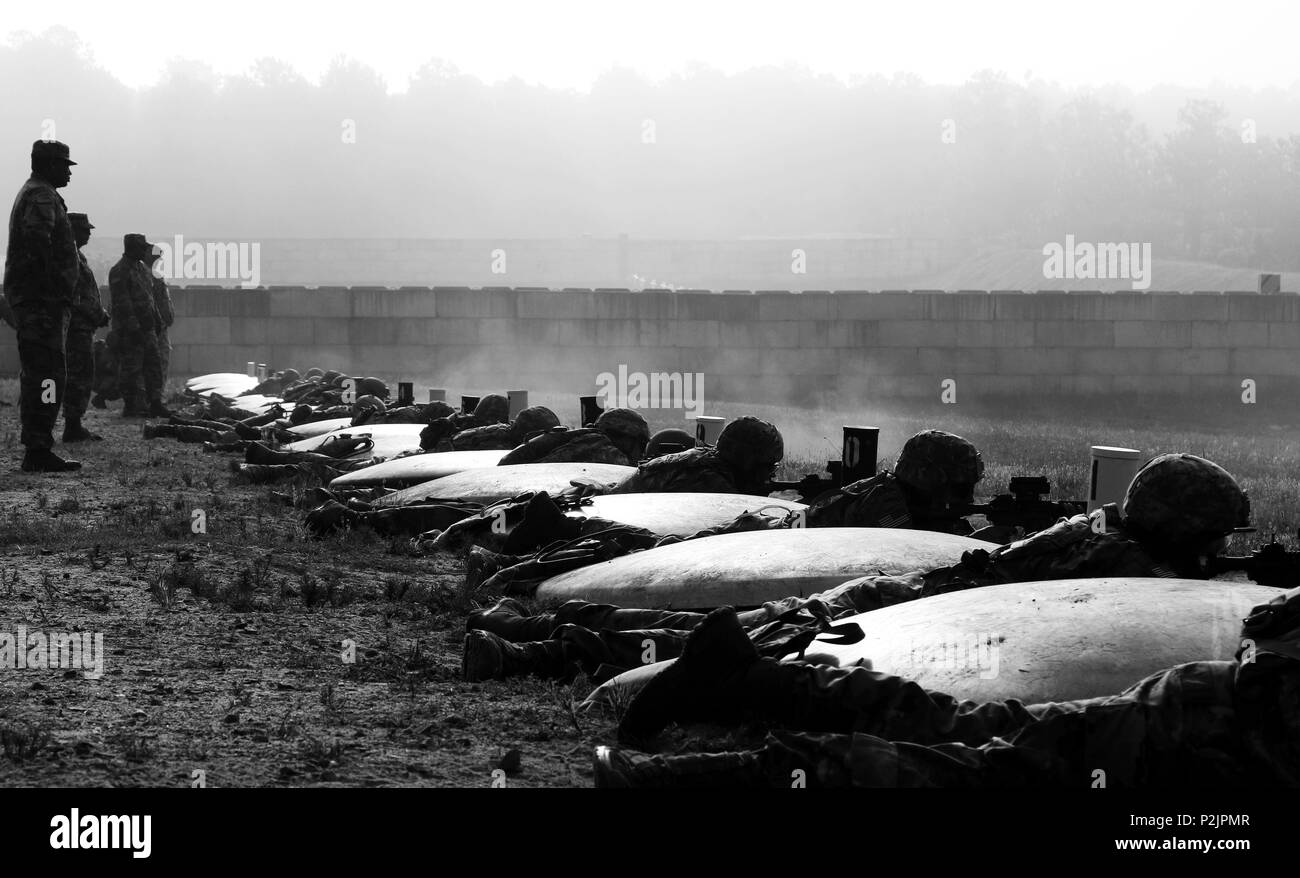 U.S. Army Reserve Soldiers fire their rifles on the Zero Range during ...