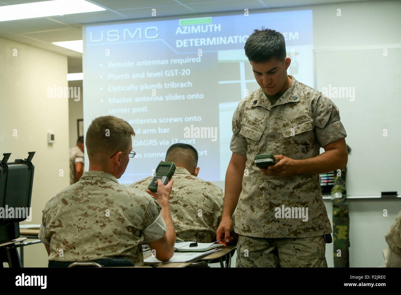 Sergeant Jose Flores, a sensor team chief with Headquarters Battery ...