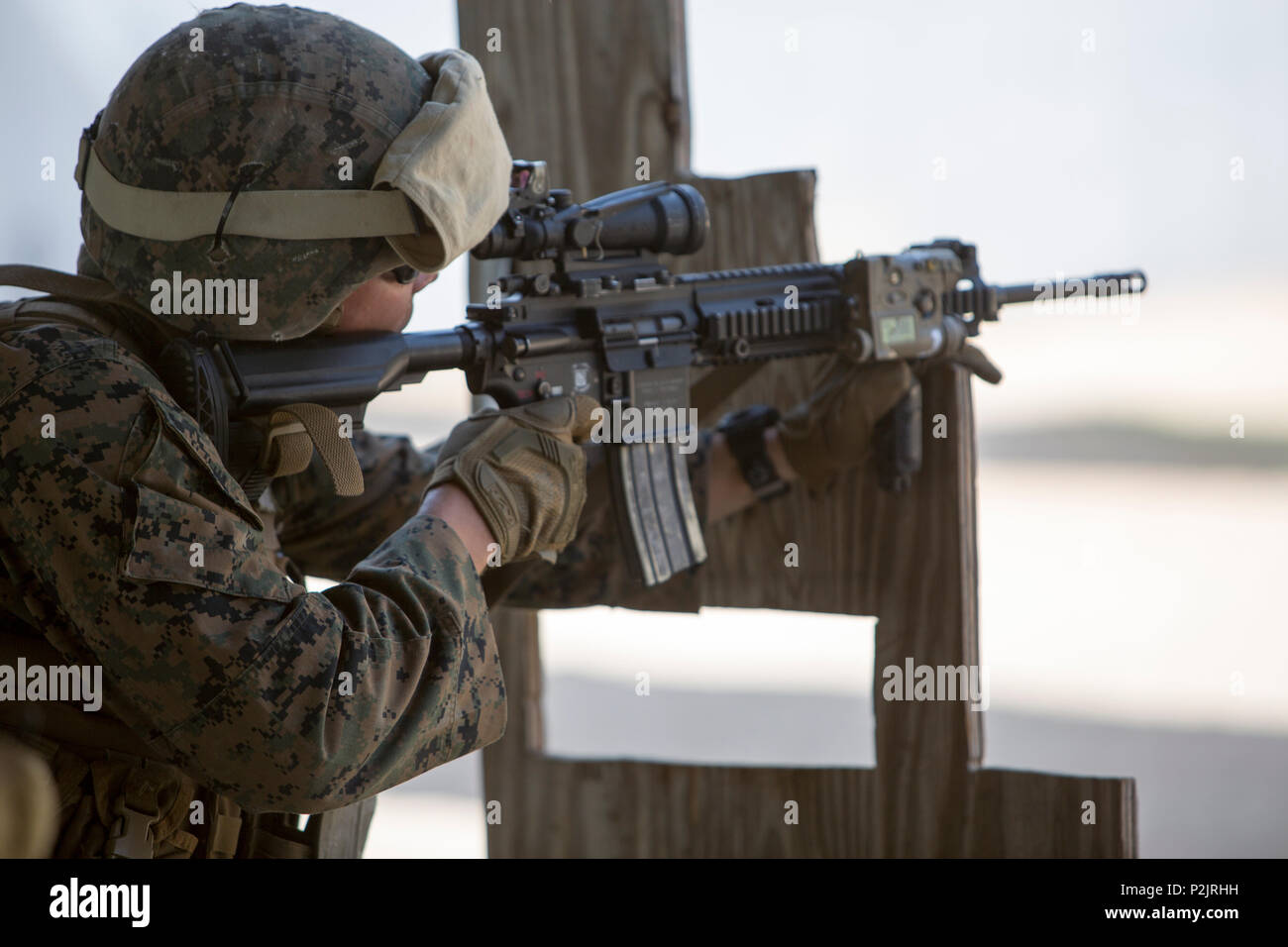 U.S. Marine Corps Lance Cpl. Austin Webb, a rifleman with Fox Company ...