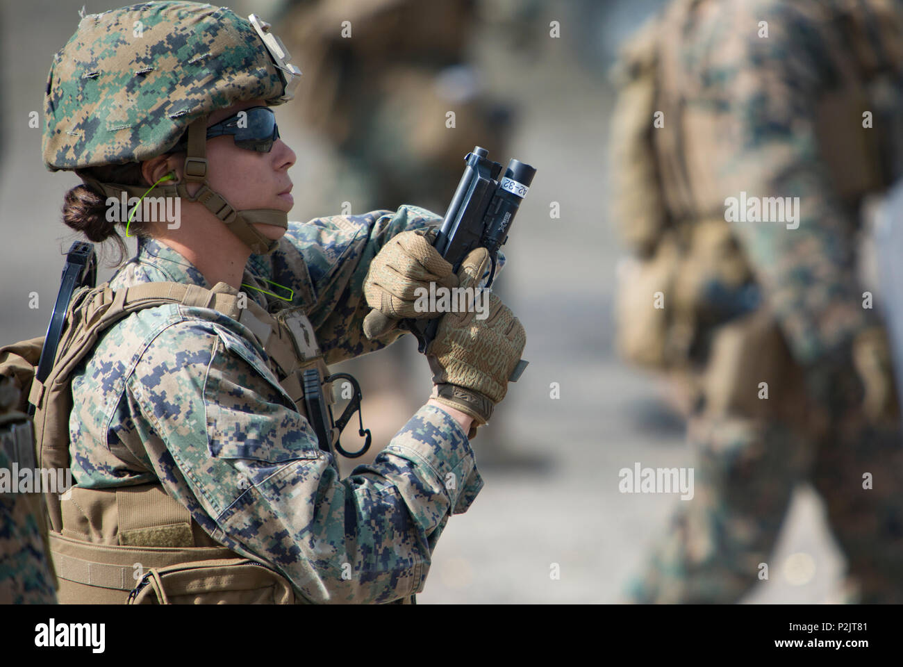 Women training as a U.S. Marine Corps Female Engagement Team attached to the Black Sea ...