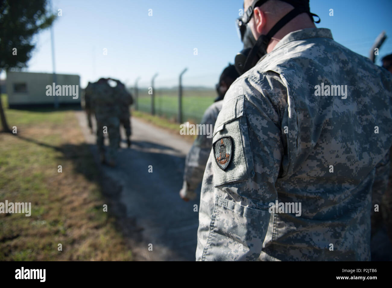 U.S. Soldiers assigned to the 650th Military Intelligence Group walk ...