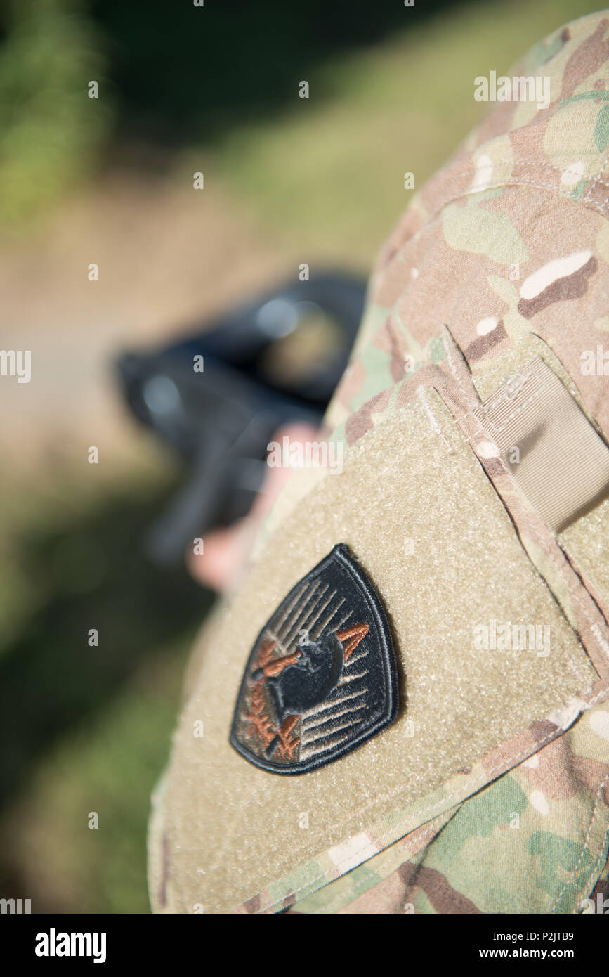 A U.S. Soldier assigned to the 650th Military Intelligence Group is ...