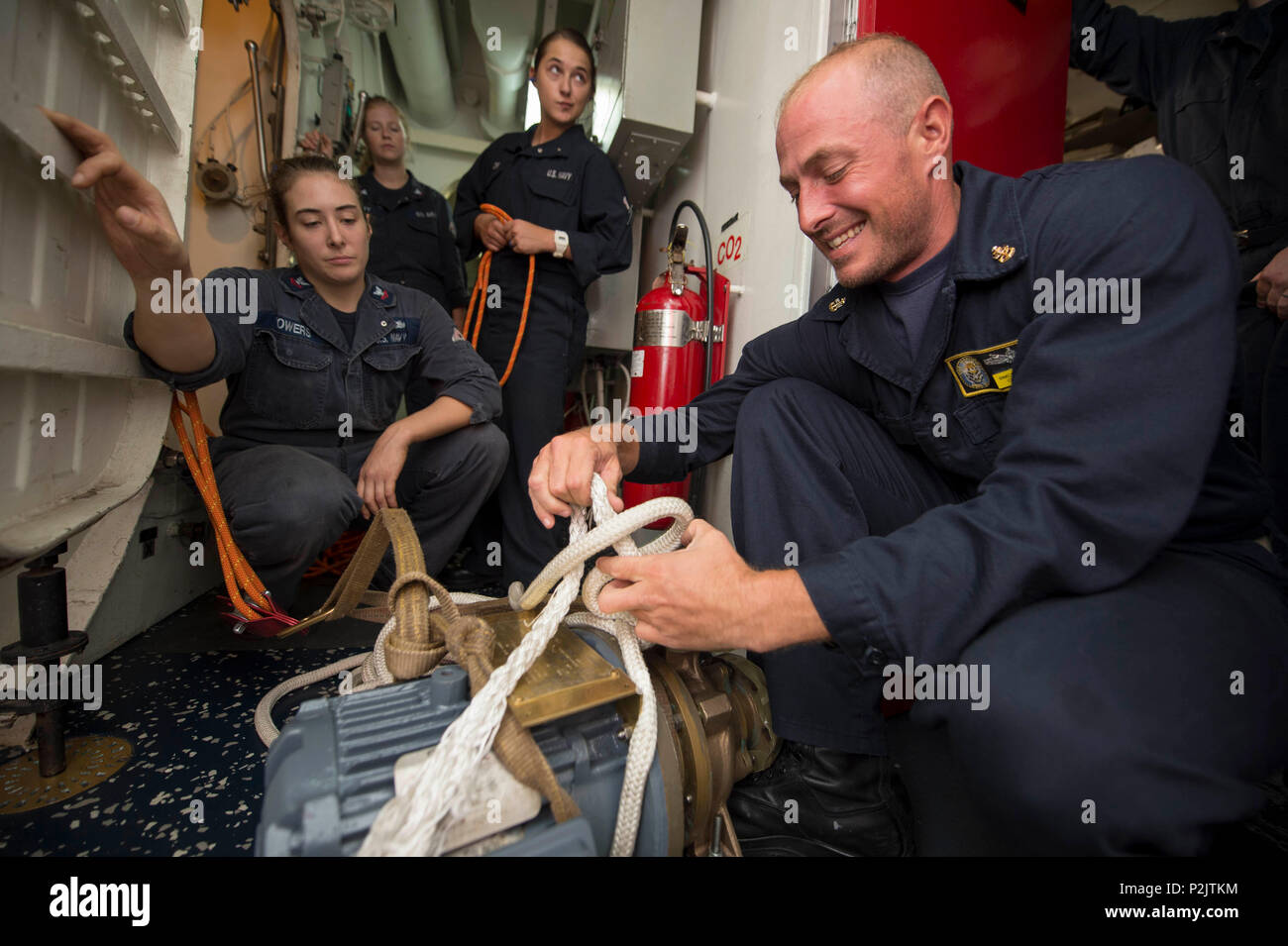 160901-N-DQ503-101 INDIAN OCEAN (Sep. 1, 2016) Senior Chief Boatswain’s ...