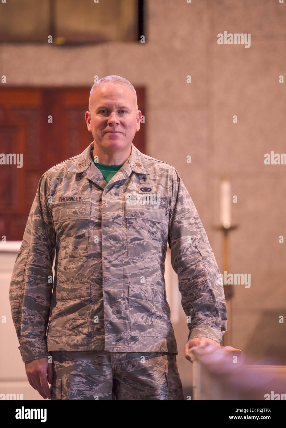 Major Andrew Thornley, 374th Wing Staff Agency wing chaplain poses for ...