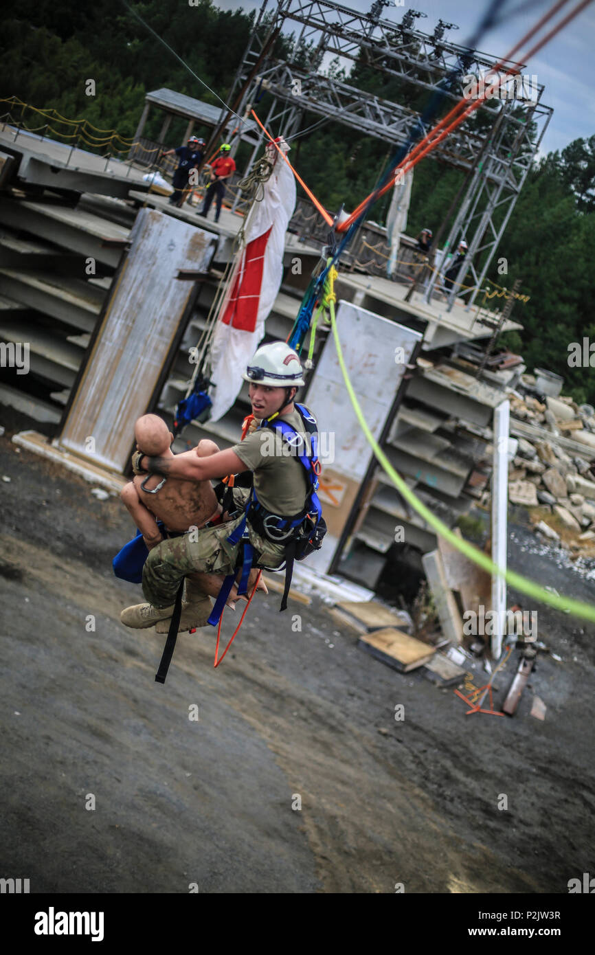 U.S. Soldier Spc. Briar Muldar, 911th Technical Rescue Engineering ...