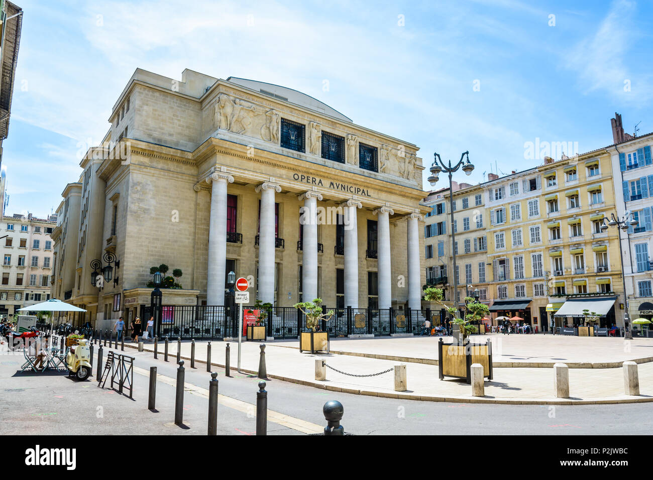 General view of the municipal opera of Marseille, a theater of ...