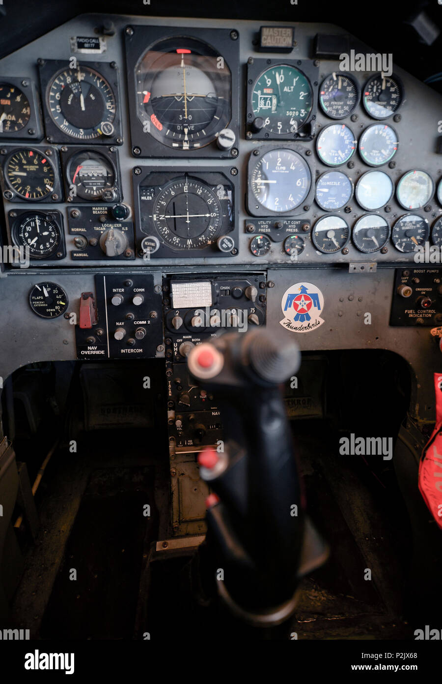 A view from the student pilot seat of Aircraft 177, a T-38A Talon ...