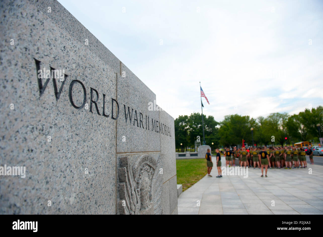 U.S. Marines consisting of staff and students attached to the Quantico ...