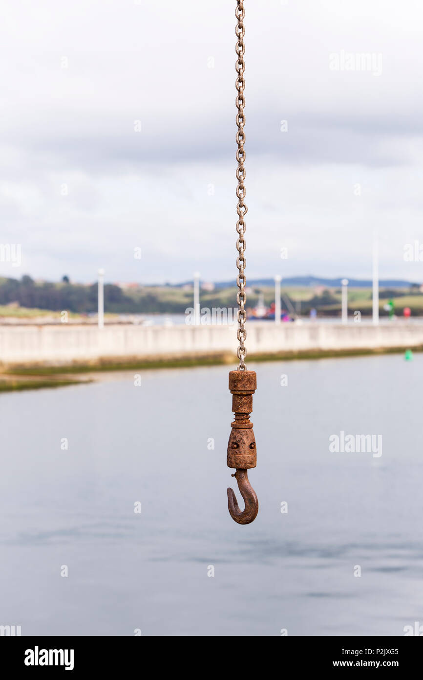 Iron chain lifting anchor hi-res stock photography and images - Alamy