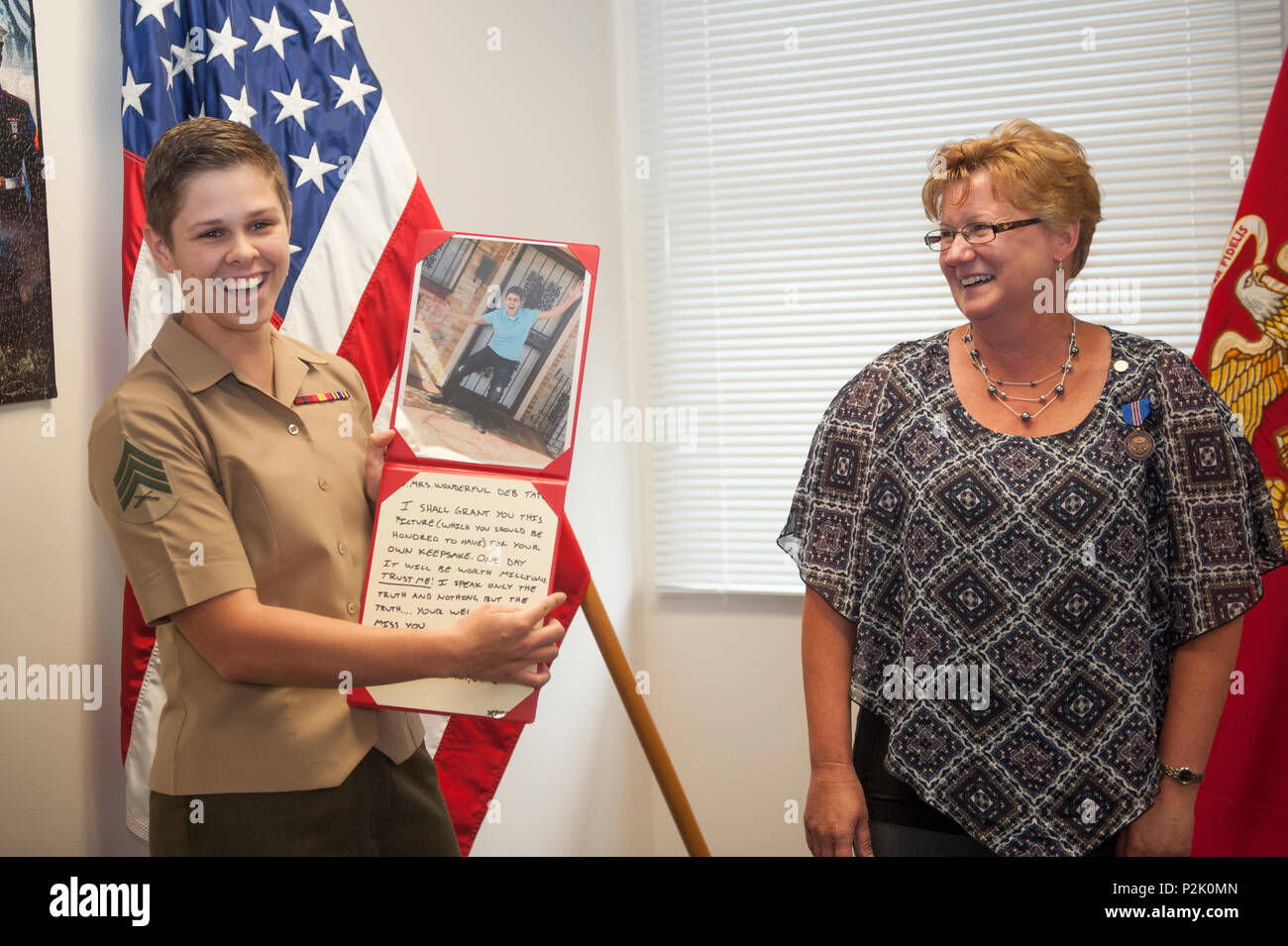 U.S. Marine Corps Sgt. Kayla Rakes, noncommissioned officer in charge ...