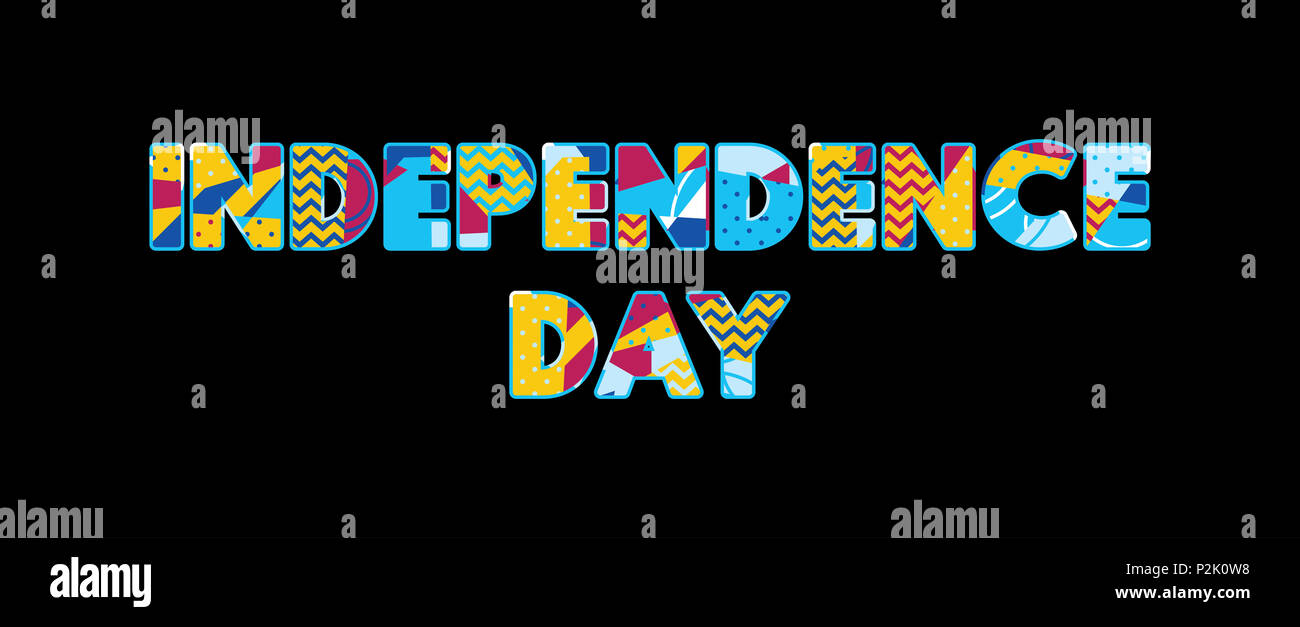 Usa independence day typography art hi-res stock photography and images ...