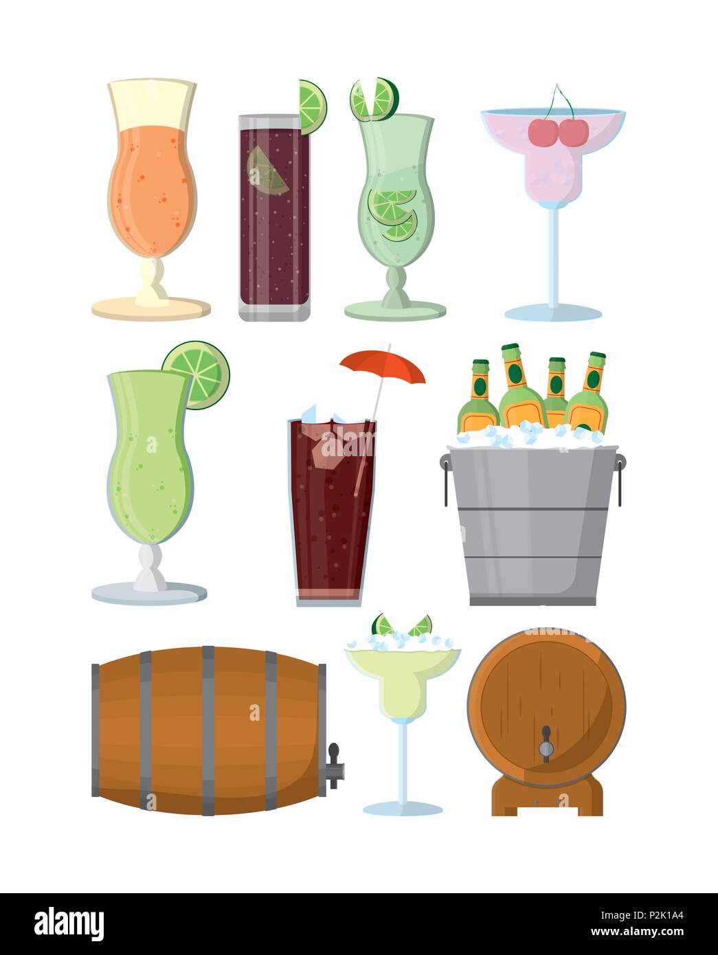 Set of bar drinks Stock Vector Image & Art - Alamy