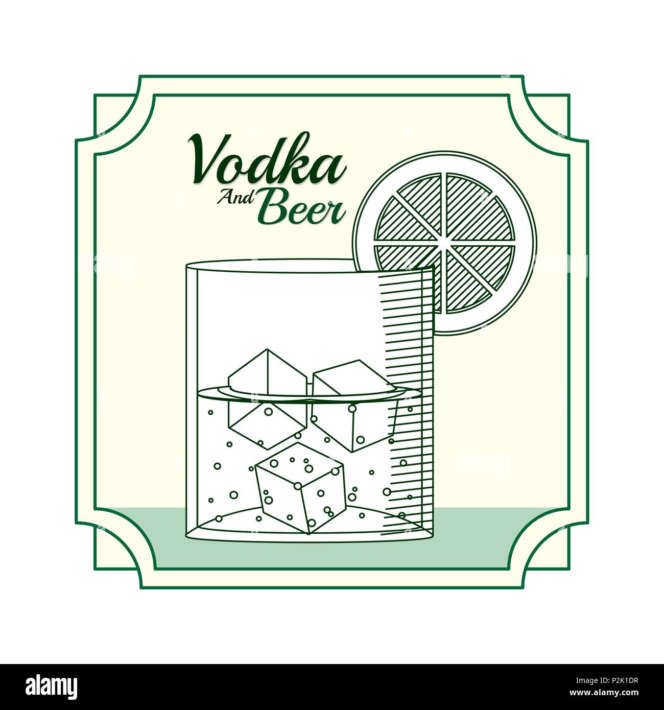 Vodka ice lemon Stock Vector Images - Alamy