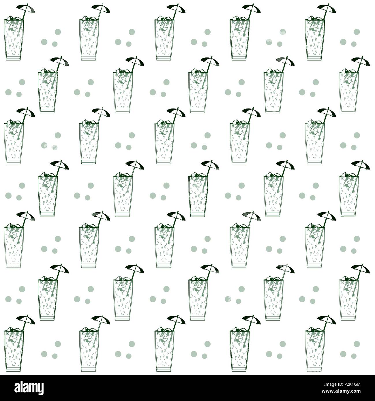 Cocktail cups pattern background Stock Vector Image & Art - Alamy