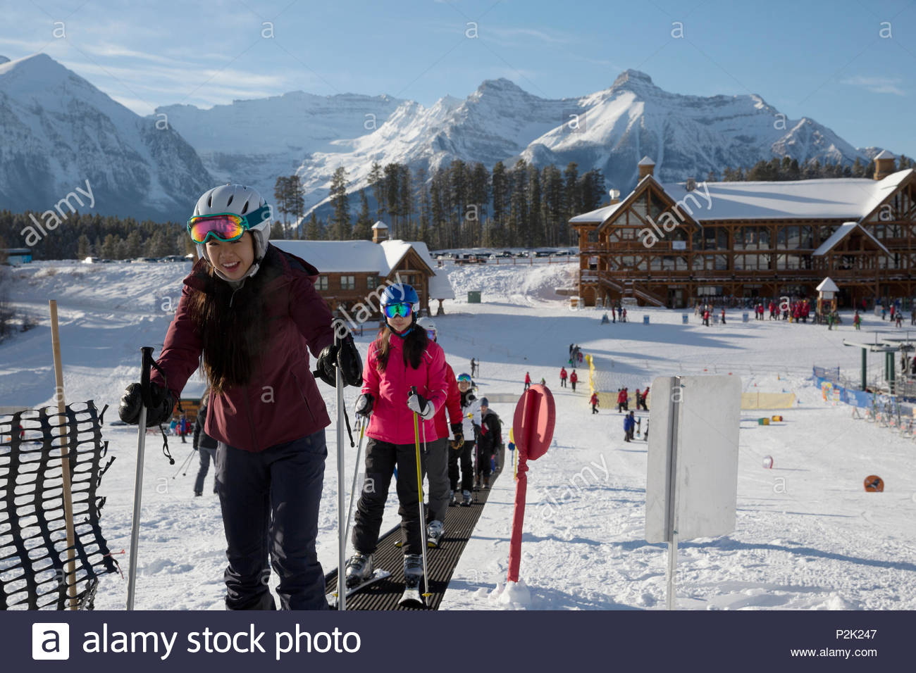 Skier fresh snow looking down hi-res stock photography and images - Alamy