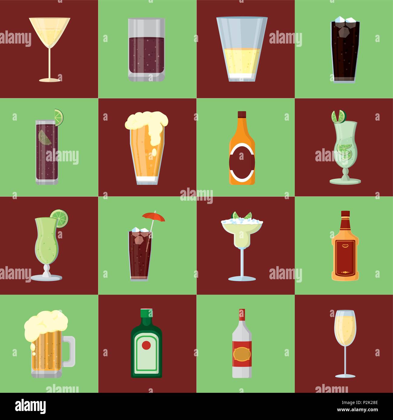 Set of bar drinks Stock Vector Image & Art - Alamy