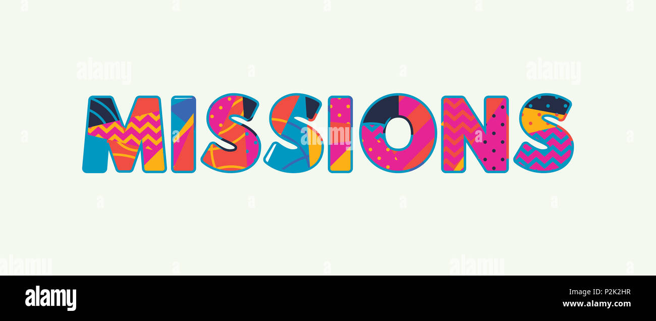 The word " " concept written in colorful abstract typography Stock ...