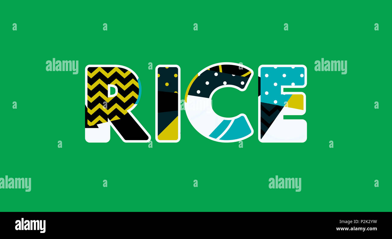 Word rice concept written hi-res stock photography and images - Alamy