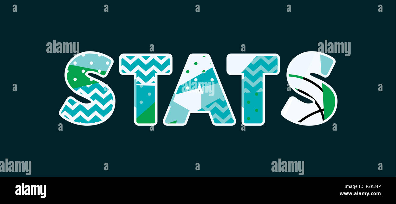 The word STATS concept written in colorful abstract typography Stock ...
