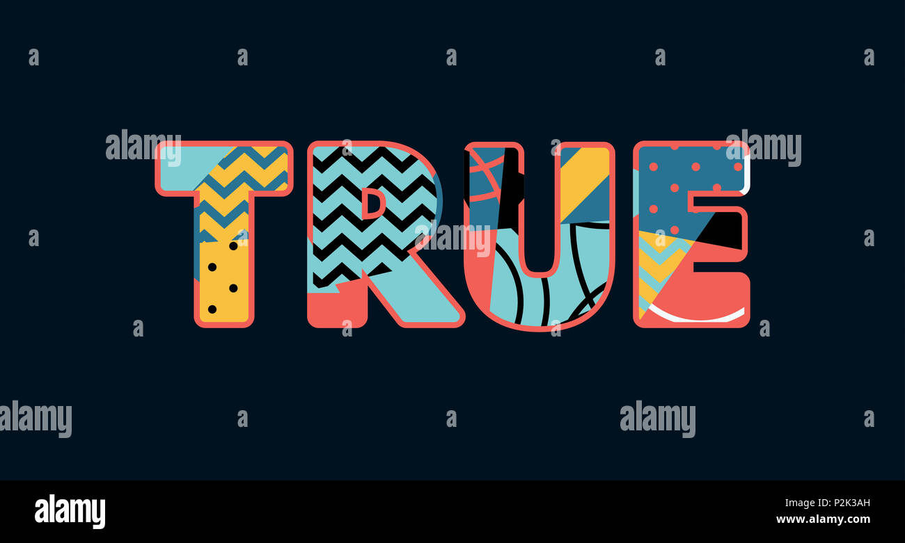 The word " " concept written in colorful abstract typography Stock ...