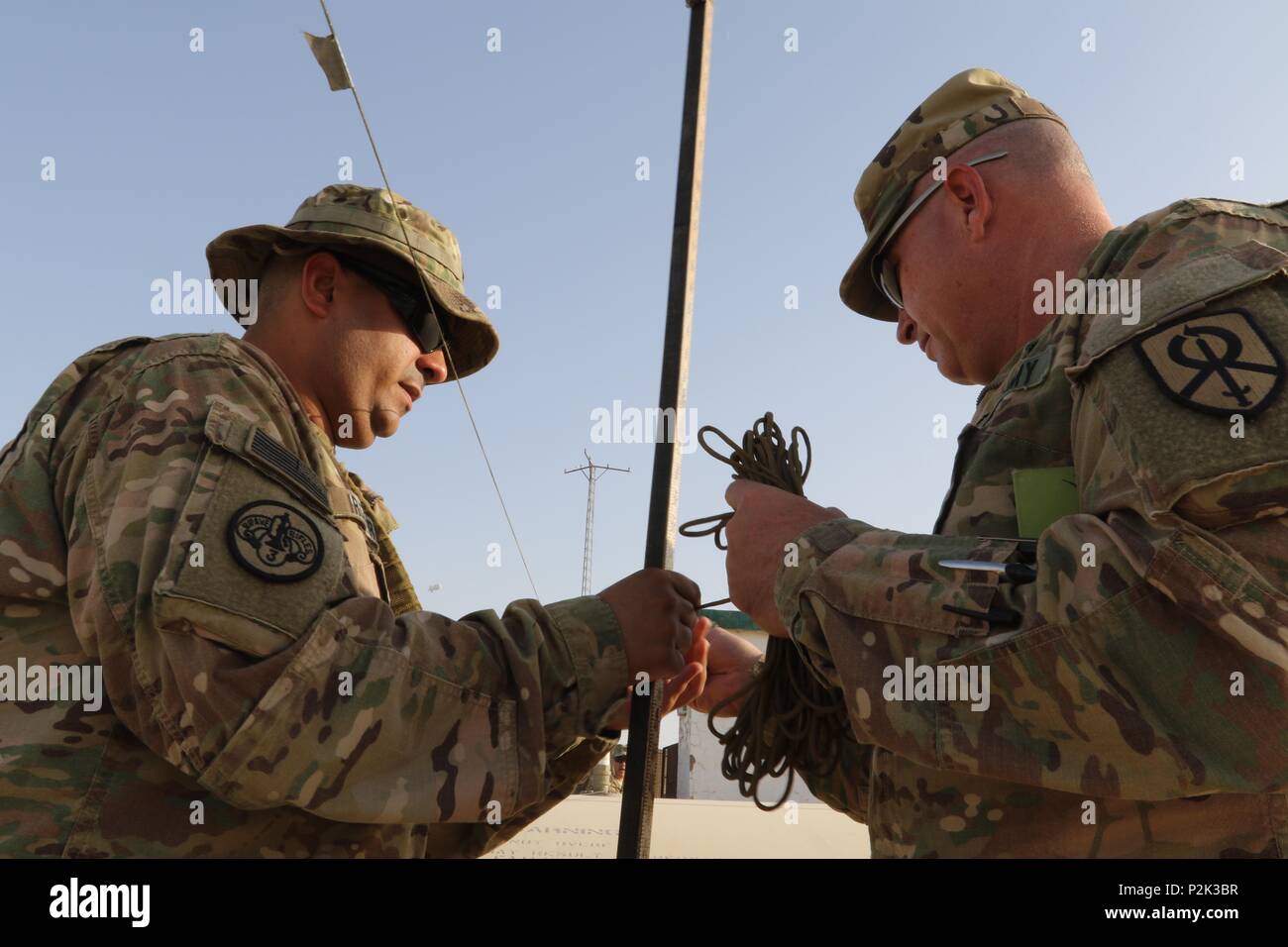 Sgt. Jose Irizarry, left, and Maj. William Rozar, both working as ...