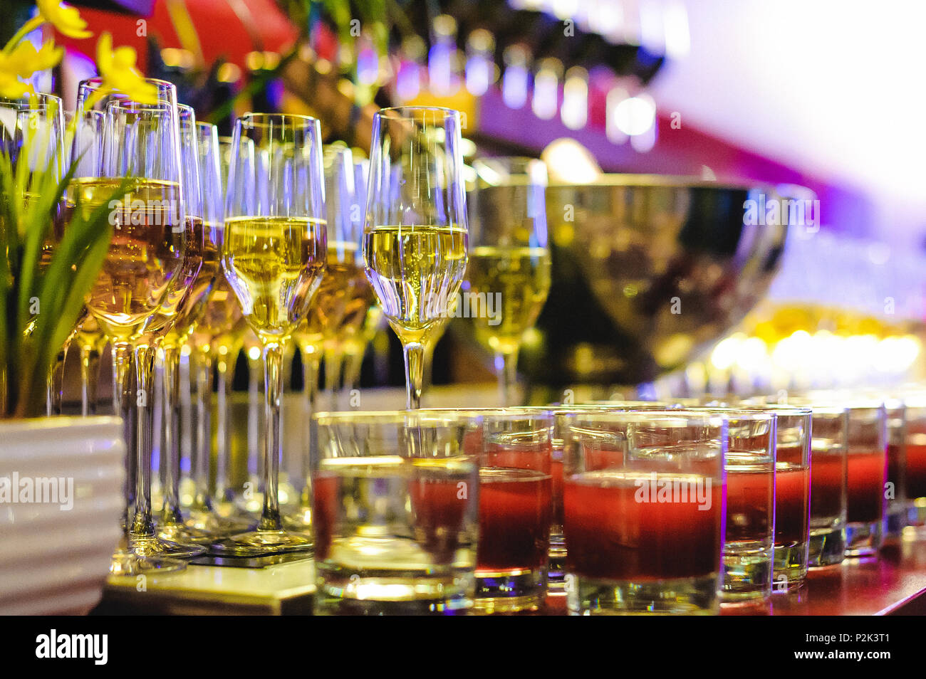 BANQUET reception beautifully served table with a variety of snacks and ...