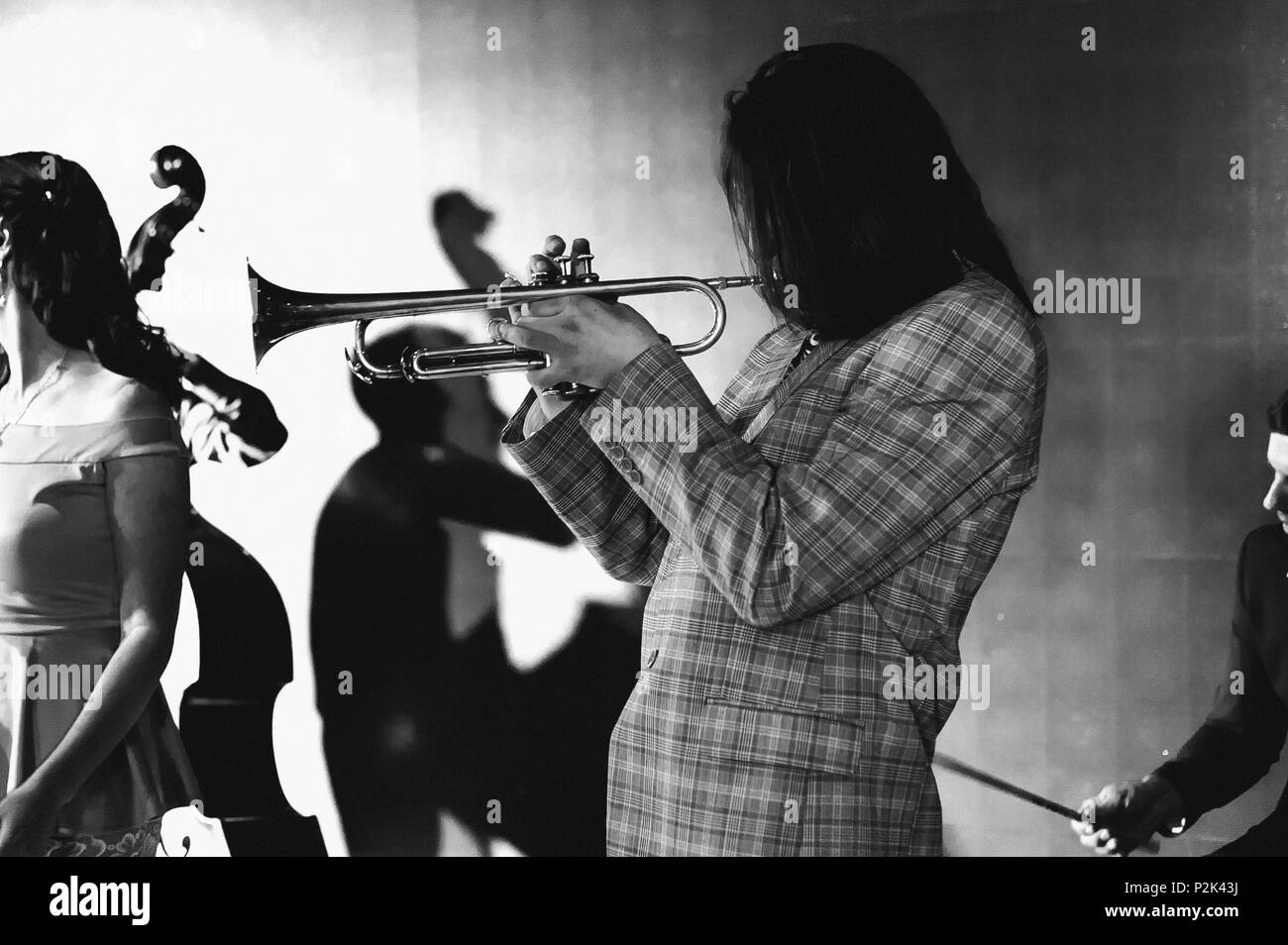 Sax concert Black and White Stock Photos & Images - Alamy