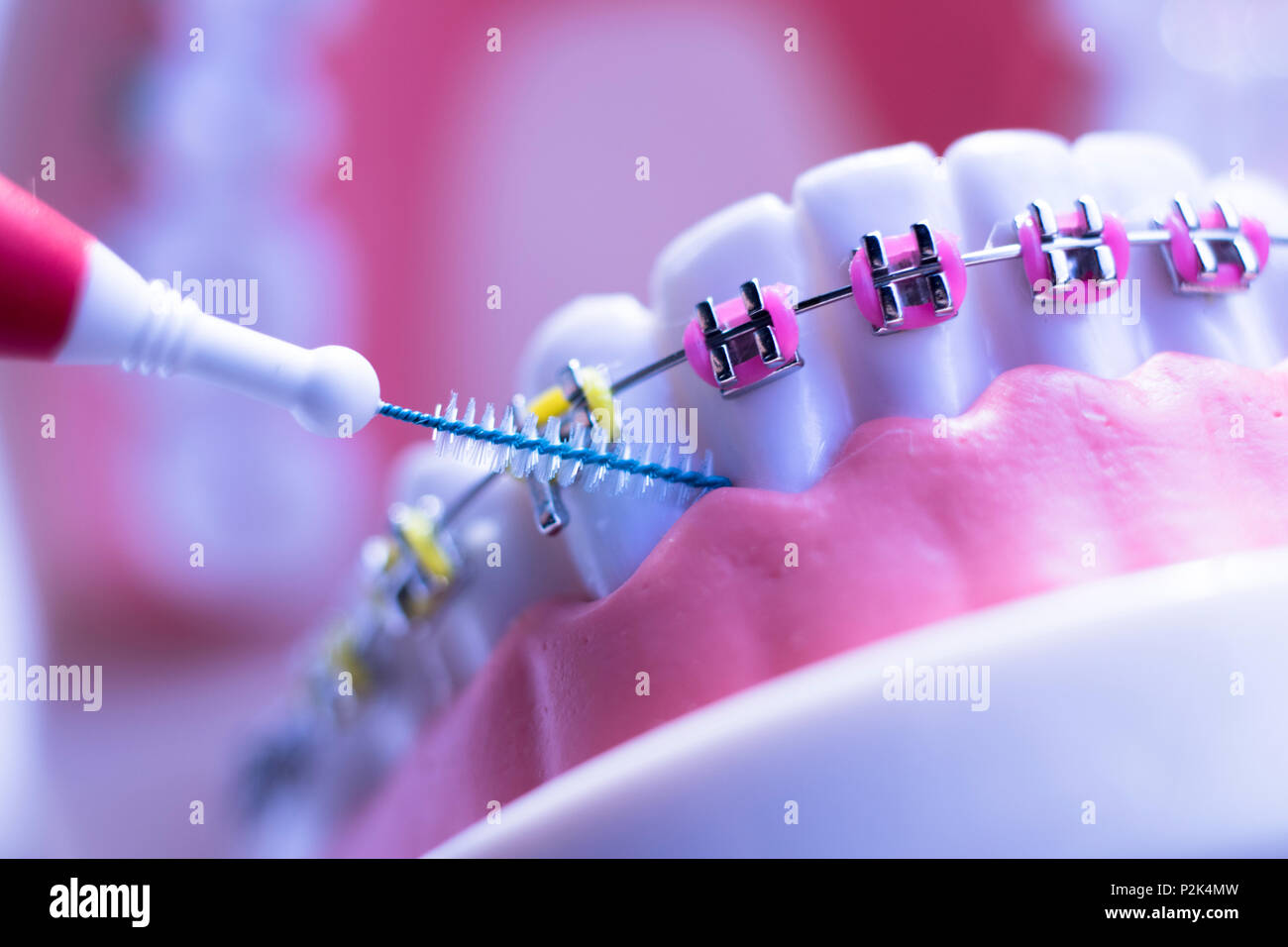 Inter dental teeth cleaning brush healthy floss action between each ...