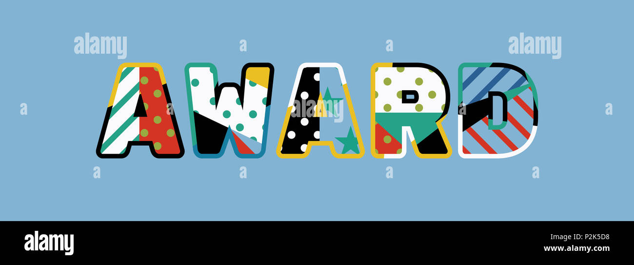 The word AWARD concept written in colorful abstract typography Stock ...