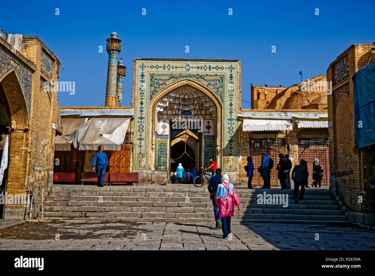 Isfahan Old Mosque entrance Stock Photo - Alamy