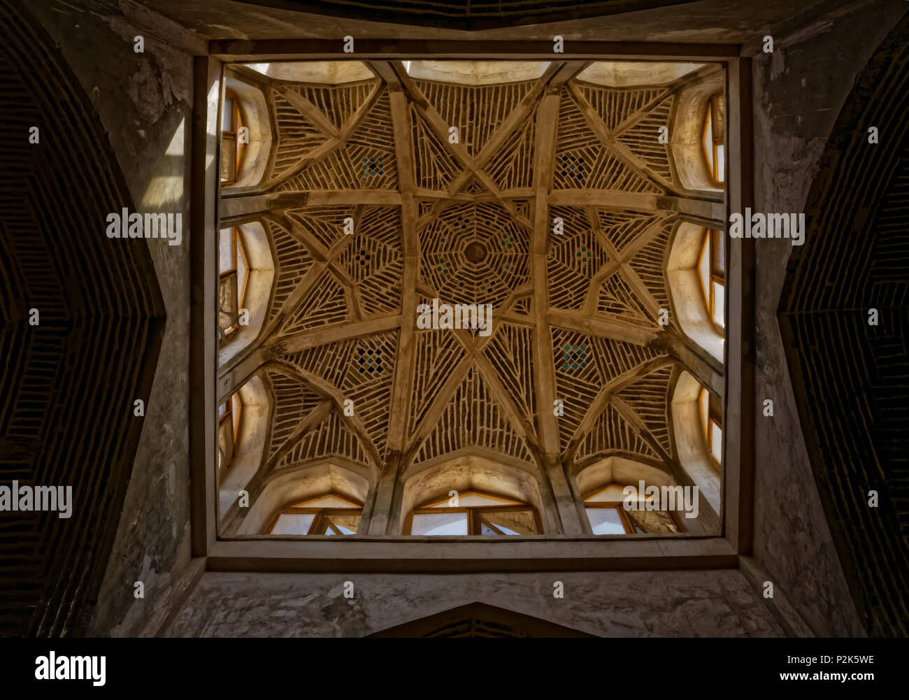 Isfahan Old Mosque brick ceiling Stock Photo - Alamy