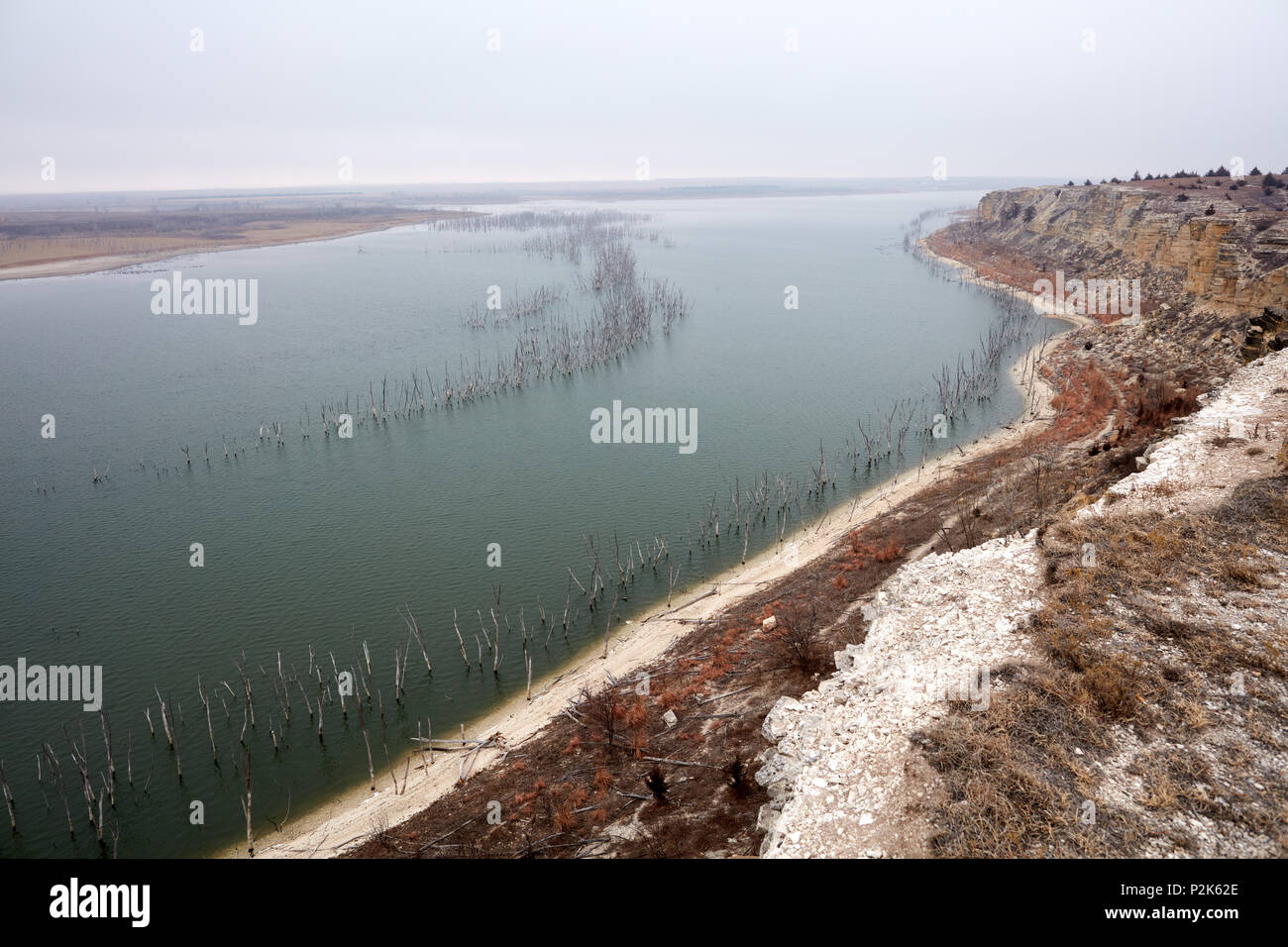 A view of the cedar bluff reservoir hi-res stock photography and images ...