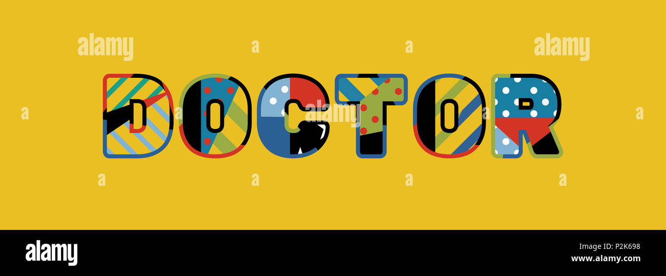 The word " " concept written in colorful abstract typography Stock ...