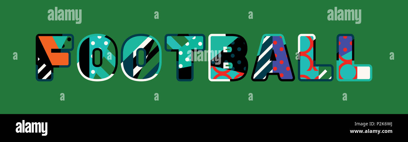 Word football ball art hi-res stock photography and images - Alamy