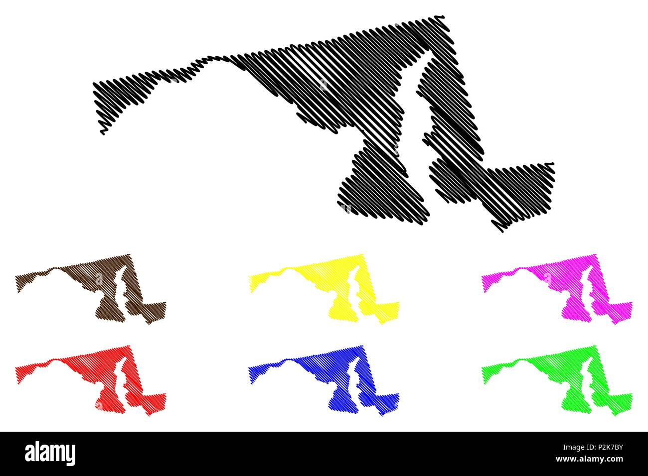 Maryland map vector illustration, scribble sketch Maryland map Stock Vector Image & Art - Alamy