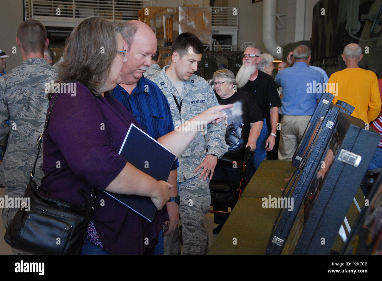Guests of the 184th Intelligence Wing's 75th anniversary celebration ...
